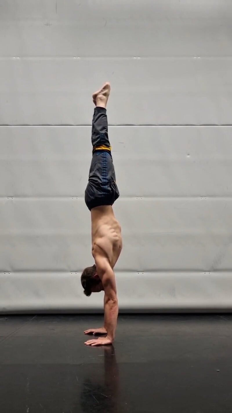 Shoulders, not your "core", are what matter for a stable handstand ...